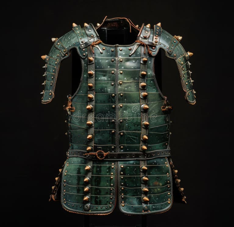 Antique Armor on Display stock illustration. Illustration of shiny ...