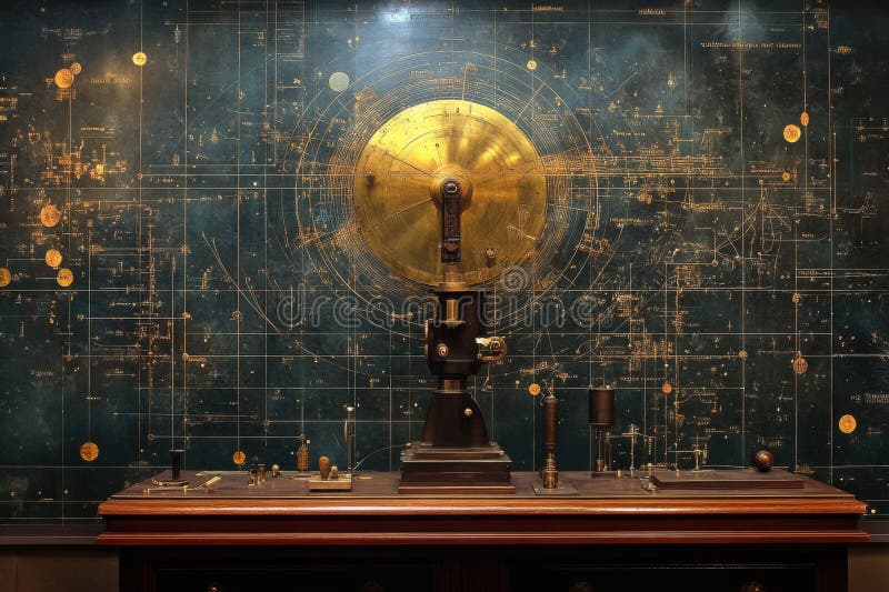 Antique Astronomical Instrument with Star Map Stock Image - Image of ...