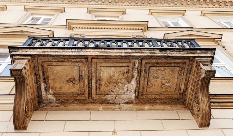 Antique Balcony of Building Stock Photo - Image of decoration, balcony ...