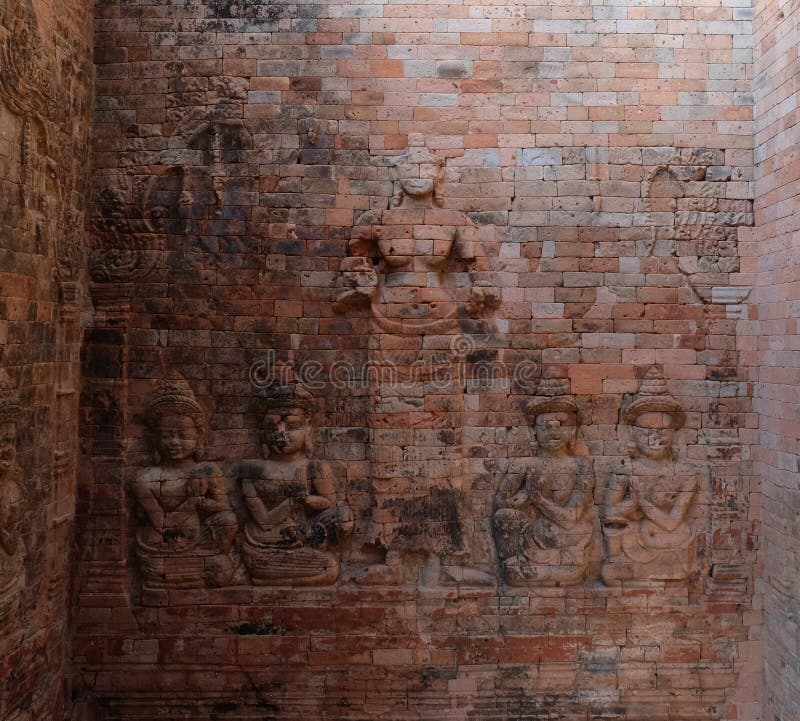 Antique Bas-relief on a Brick Wall. Brickwork Stock Photo - Image of ...