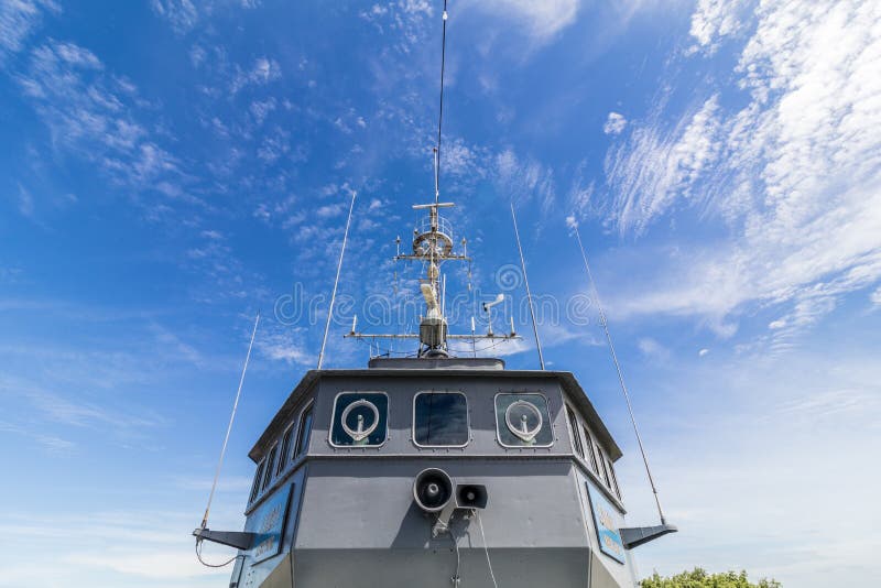 Antique Battle Ship Control Tower Stock Image - Image of boat, control ...