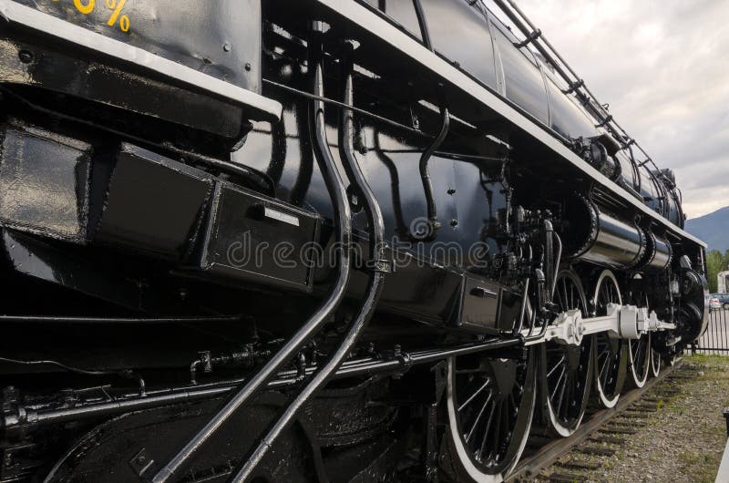 Antique Black Colored Steam Train in Jasper Stock Photo - Image of ...