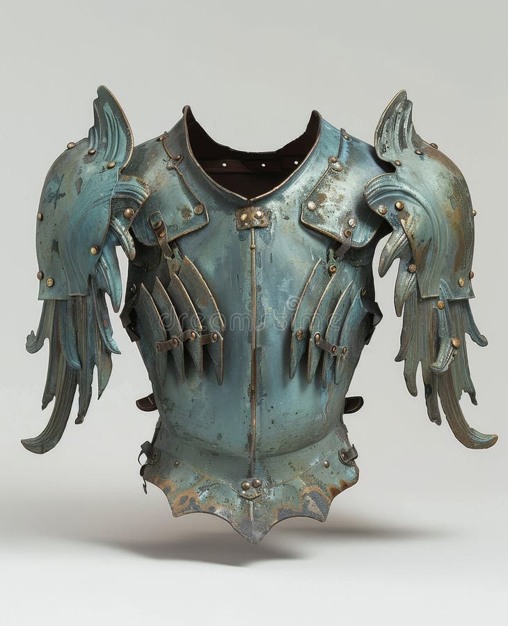 Antique Blue Steel Armor Breastplate with Ornate Design Stock ...