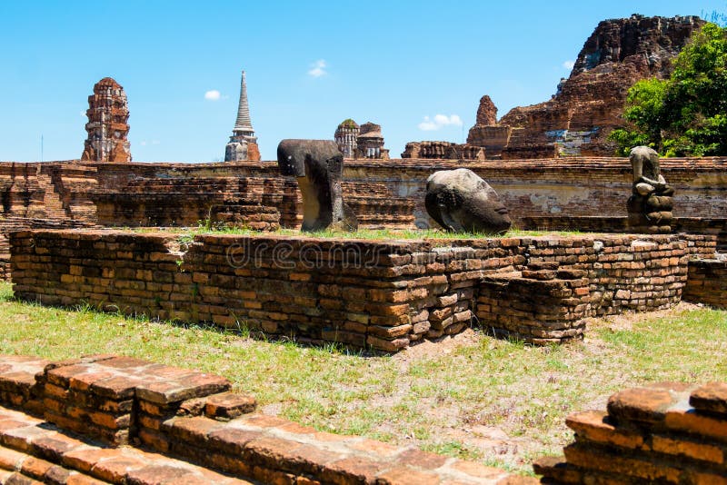 Head Buddha Thailand Ayuthaya Stock Photo - Image of cipher, figuring ...