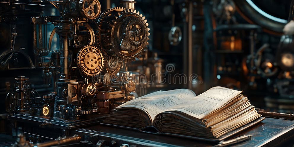 Antique Book Alchemy Magic Mystical Objects Background Wallpaper Stock ...