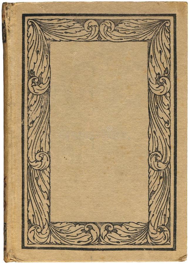 Antique Book with Floral Frame Stock Illustration - Illustration of ...