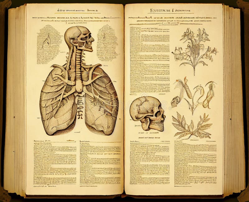 Antique Book Page with Text on Abstract Language, Generative Ai ...