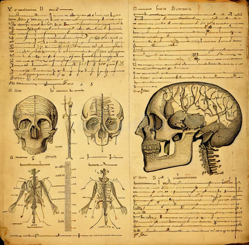 Antique Book Page with Text on Abstract Language, Generative Ai ...