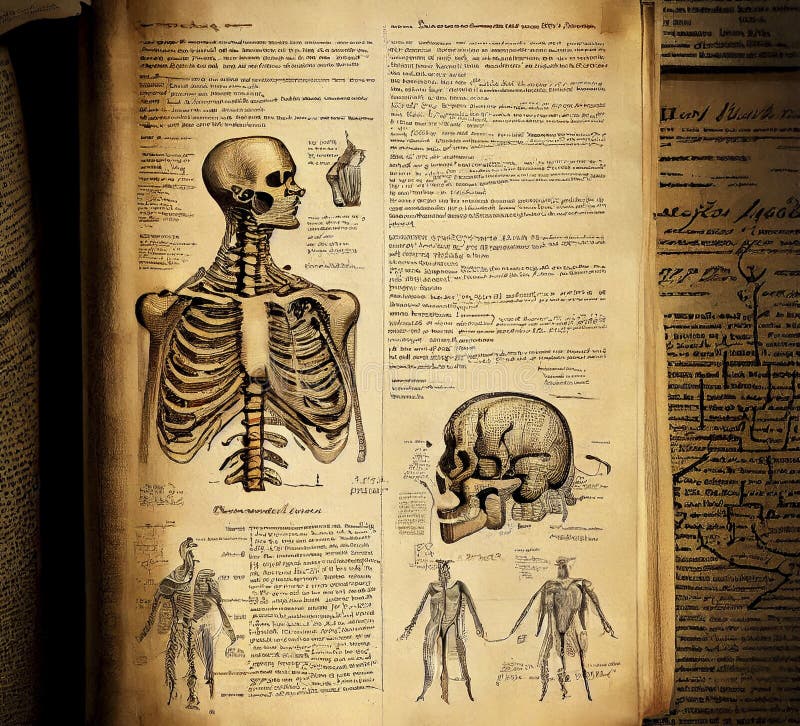 Antique Book Page with Text on Abstract Language, Generative Ai ...