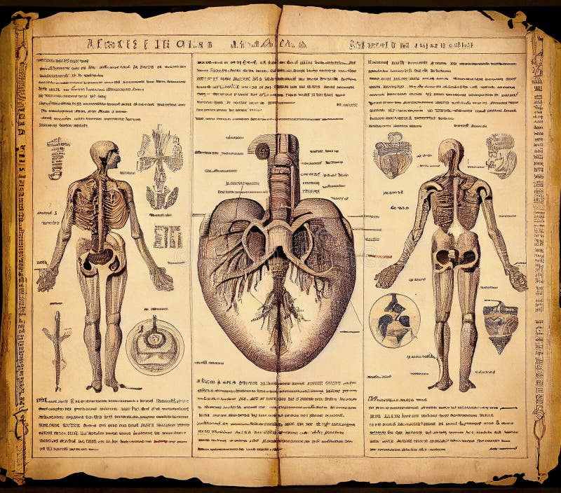 Antique Book Page with Text on Abstract Language, Generative Ai ...