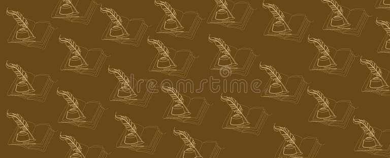 Antique Books. Library Seamless Pattern. Ancient Manuscripts and ...