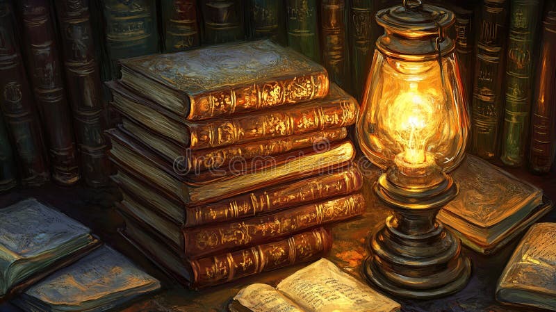 Night Study Session Illustration Stock Photo - Image of research, work ...