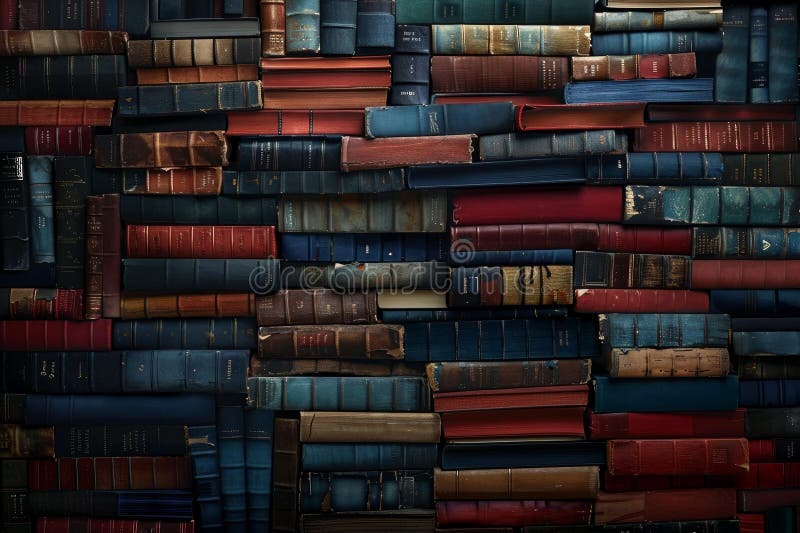 Wall Antique Books Creating Colorful Background Texture Stock Photos ...