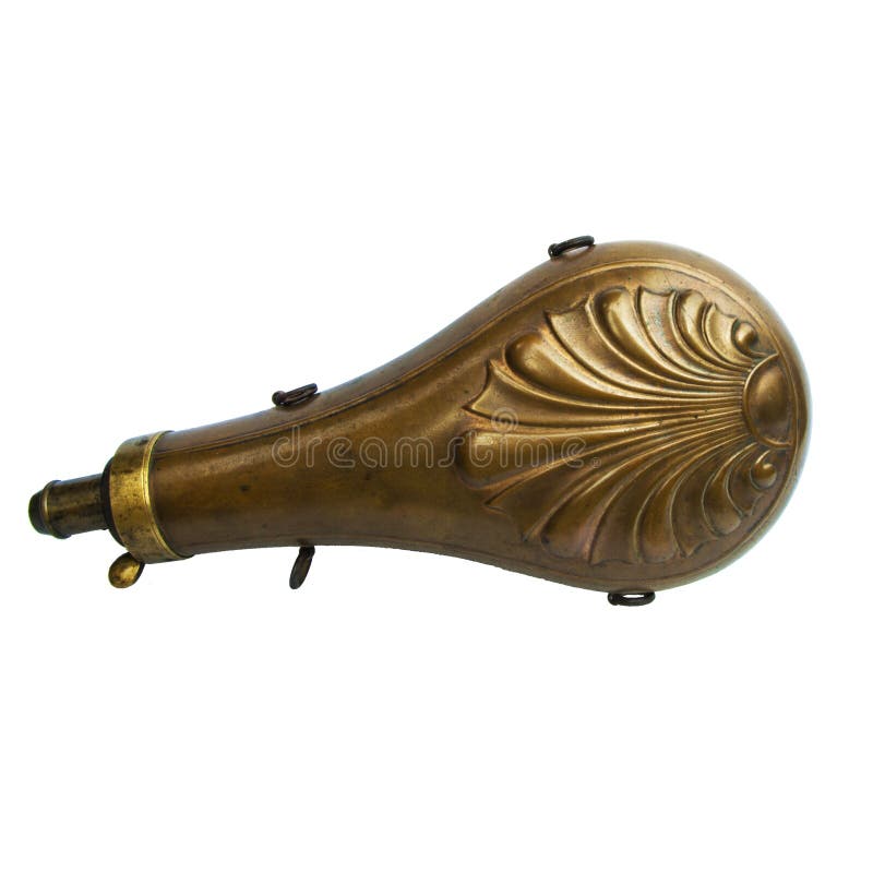 Antique Gunpowder Flask Been Used by Soldiers. Stock Image - Image of ...