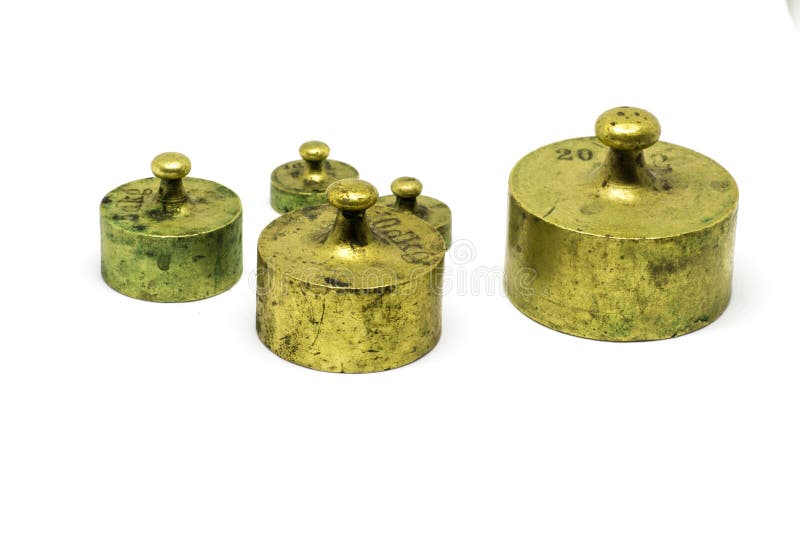 Antique Calibration Weights Stock Photo - Image of calibration, grams ...