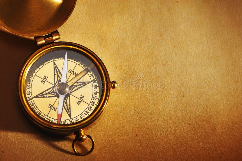 Clock and Compass stock photo. Image of communications - 6885676