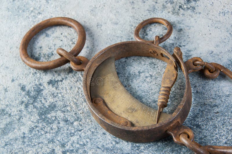 Antique Brass Iron Rusty Hand Scales with Hooks Stock Photo - Image of ...