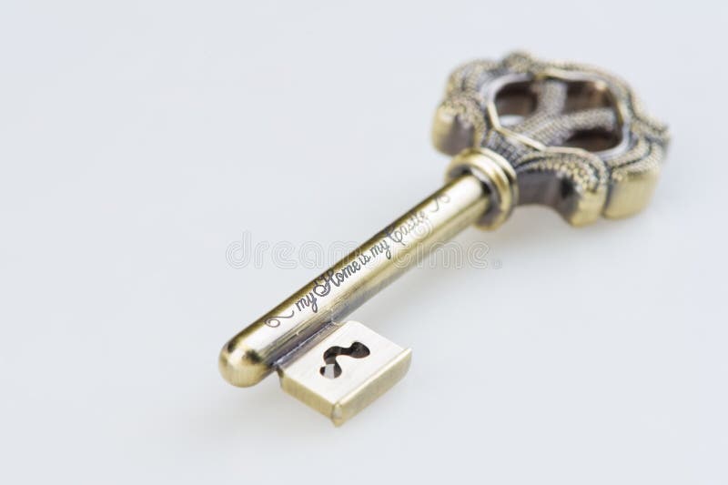 Antique Brass Key stock photo. Image of castle, security - 18905888