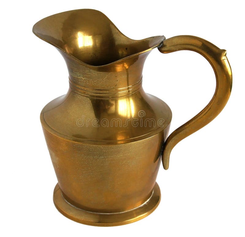 Antique brass pitcher stock image. Image of kitchen, antiquities - 72264933