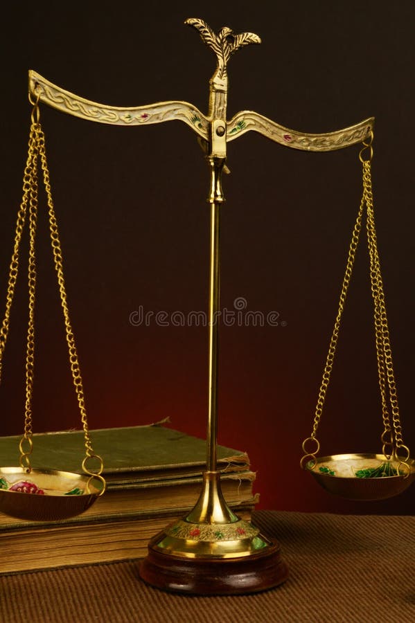 Antique Brass Scale stock photo. Image of authority - 185258056