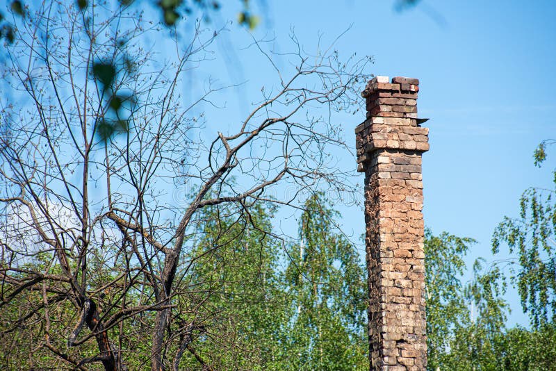 Antique Brick Pipe of a Rustic Building Stock Photo - Image of ...