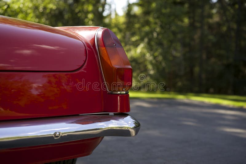 Antique British Sports Car Tail Light. Stock Photo - Image of chrome ...