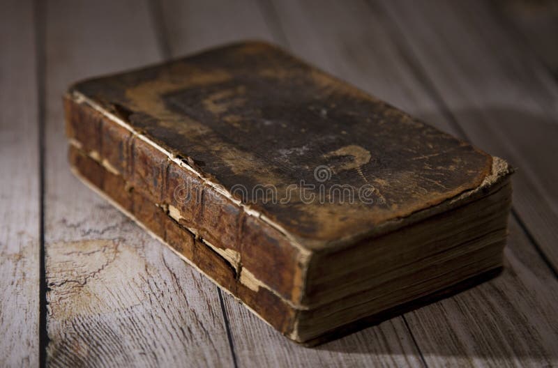 An Antique Broken Book on a Table Stock Image - Image of church, narrow ...