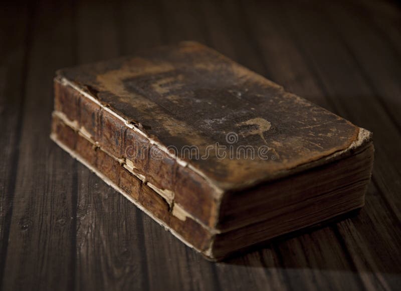 An Antique Broken Book on a Table Stock Image - Image of church, narrow ...