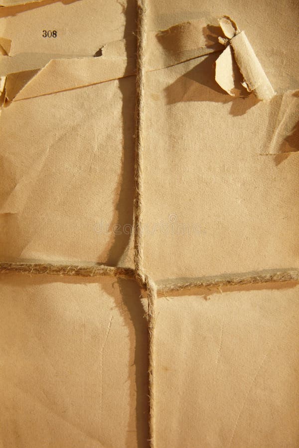 Antique Broken Packaging Wrapped with a String in Warm Tone Stock Photo ...
