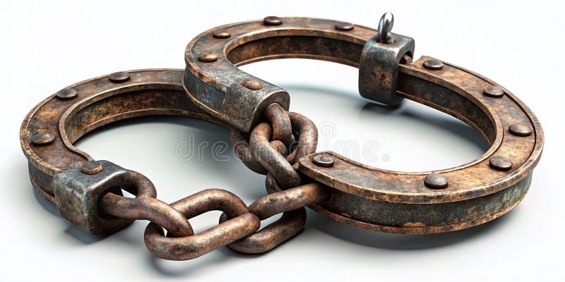 Antique Broken Shackles a 3D Rendered Visual of Freedom and Liberation ...