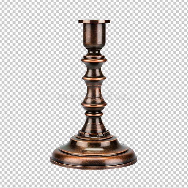 Antique Bronze Candlestick Isolated on Transparent Background Stock ...