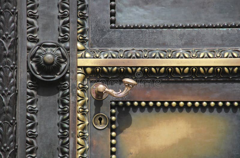 Retro bronze doorknob stock photo. Image of vintage - 172067490