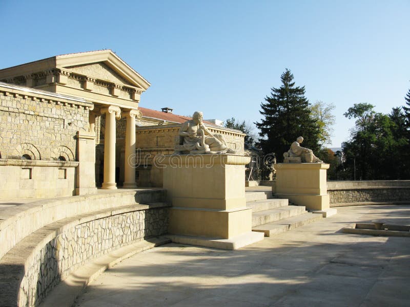 Antique Building Architecture with Statues Travel Photo Stock Image ...