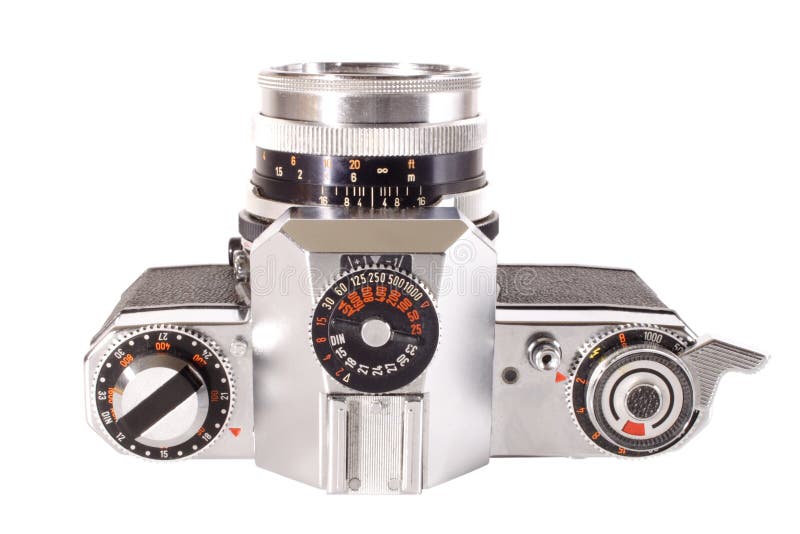 Antique camera - Top view stock image. Image of developing - 35073493