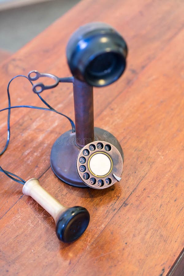 Antique Candlestick Telephone Stock Photo - Image of talk, candlestick ...