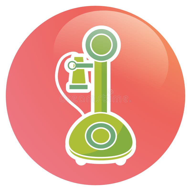 Antique Candlestick Telephone. Vector Illustration Decorative Design ...