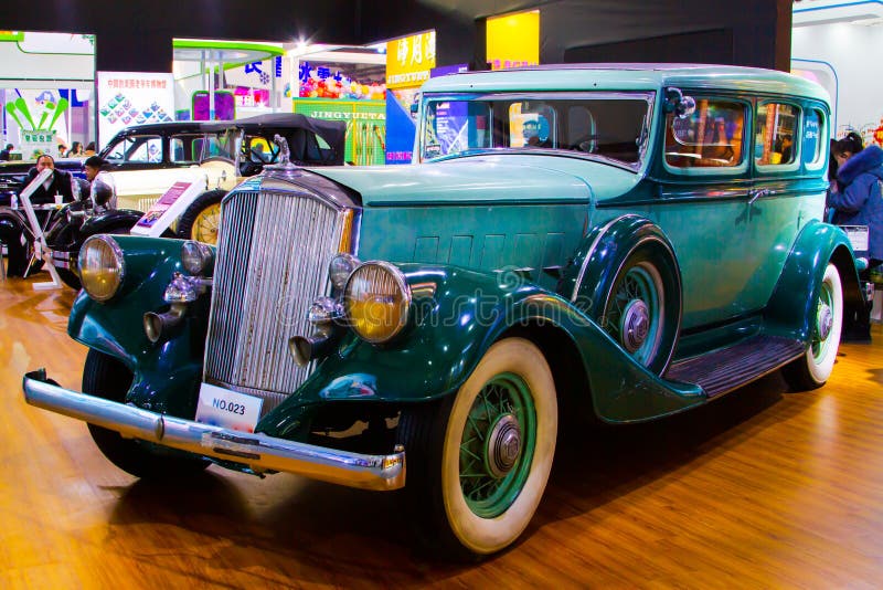 Antique Car on Display in an Event Editorial Stock Photo - Image of ...