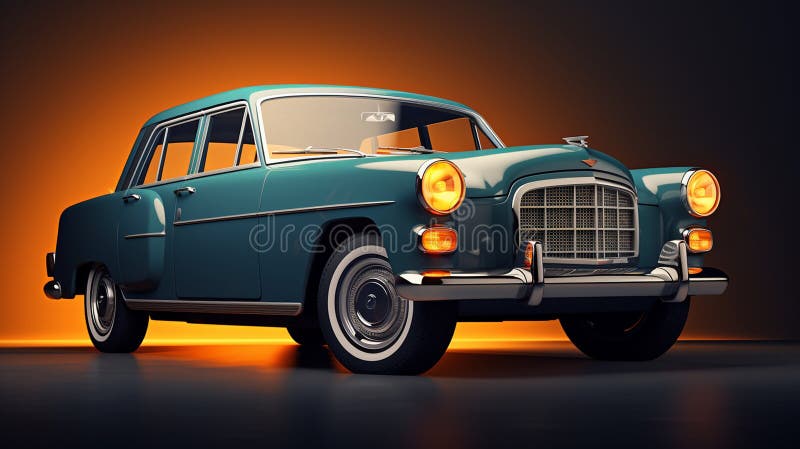 Antique Car Thats a True Original Stock Illustration - Illustration of ...