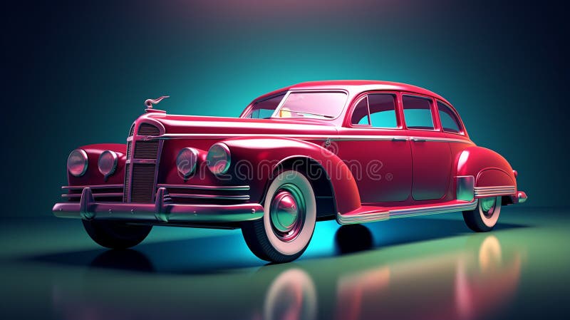 Antique Car Thats a True Original Stock Illustration - Illustration of ...