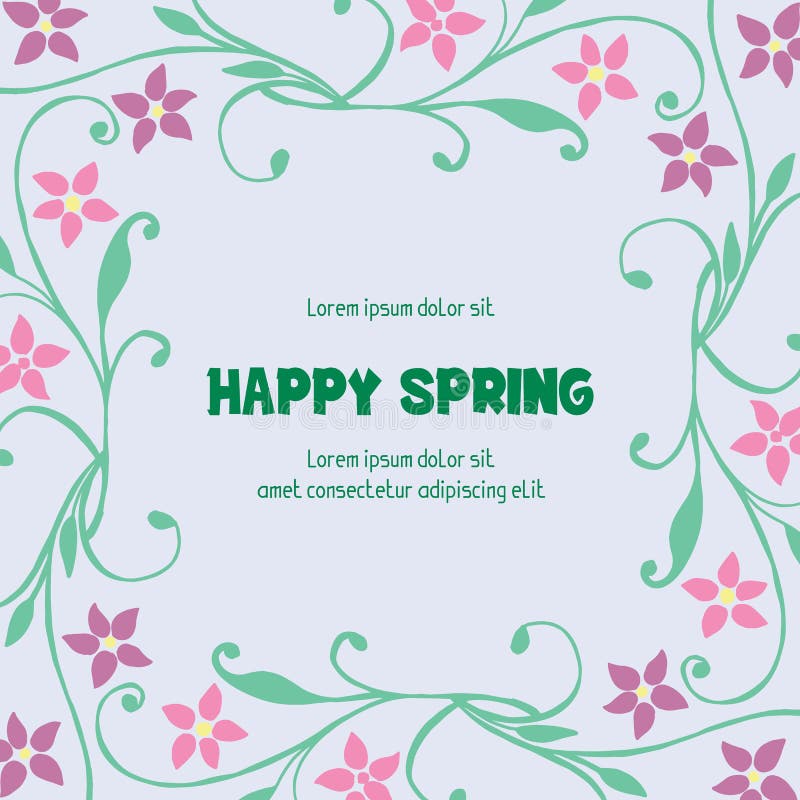 Antique Card Design, with Beautiful Leaf and Wreath Frame, for Happy ...