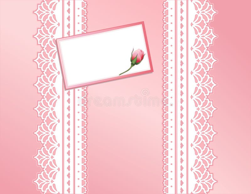 Antique Card Gift Lace Pink Present 向量例证 - 插画 包括有 方式, 复制: 4142390