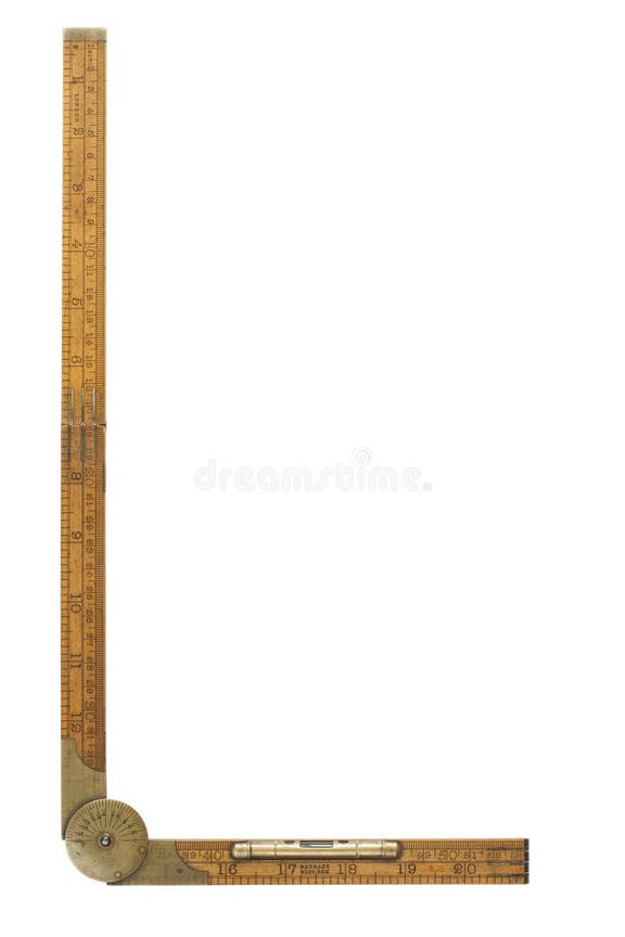 Antique Carpenter S Folding Ruler of 19th Century Stock Photo - Image ...