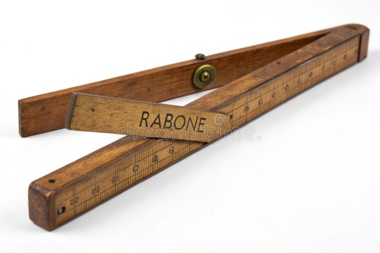Antique Carpenterâ€™s Folding Ruler of 19th Century Stock Illustration ...