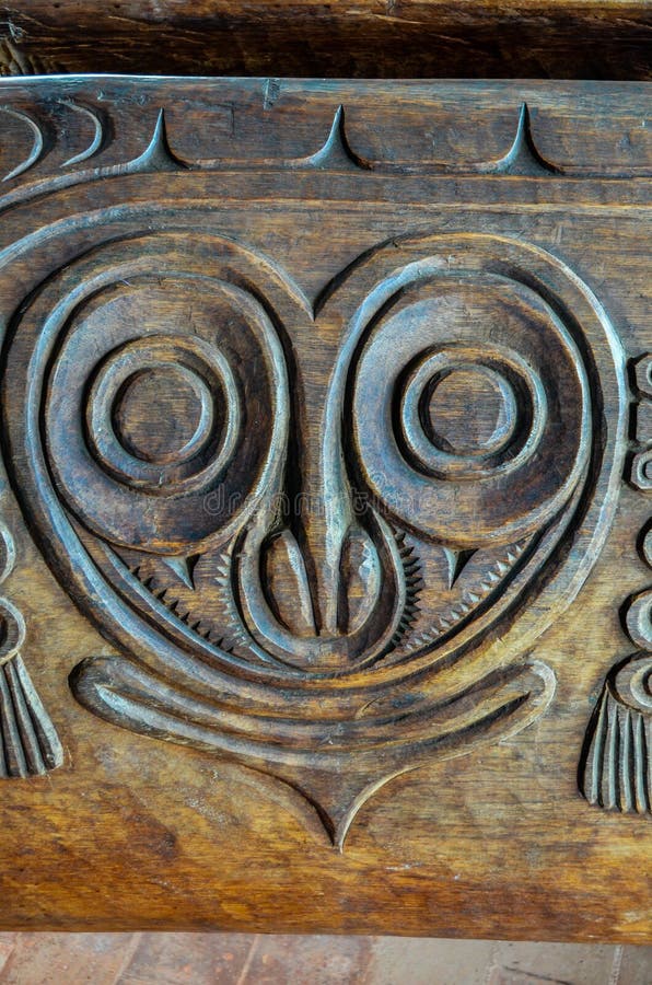 Antique Carved Wood Bas Relief Stock Photo - Image of culture, carving ...