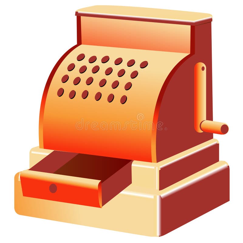 Antique cash register stock vector. Illustration of checkout - 22754618