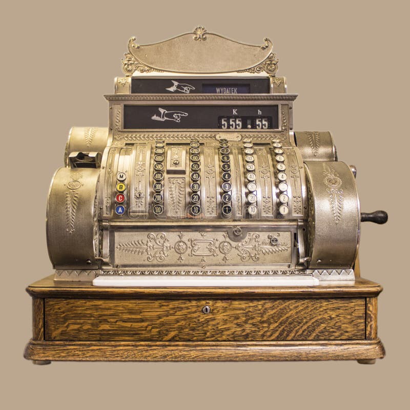 Antique cash register stock photo. Image of cashier, calculate - 82085818