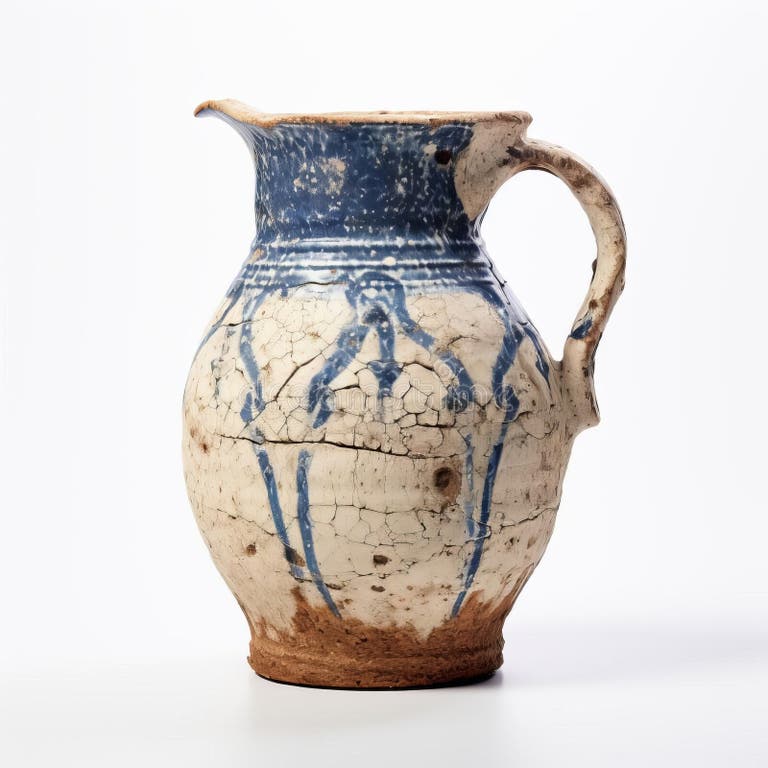 Antique Ceramic Pitcher with Unique Crackle Pattern Design Stock ...