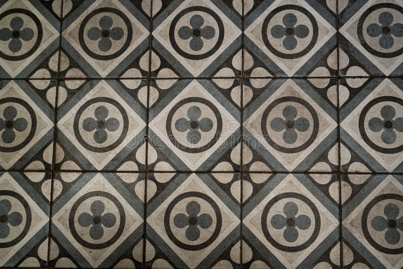Antique Ceramic Tiles with Vintage Pattern Stock Image - Image of ...