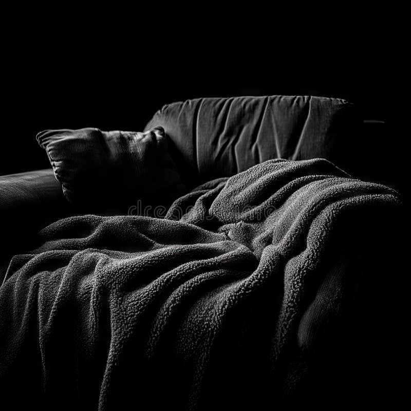 An Antique Chair is Draped with a Cozy Wool Throw in a Dramatic Black ...