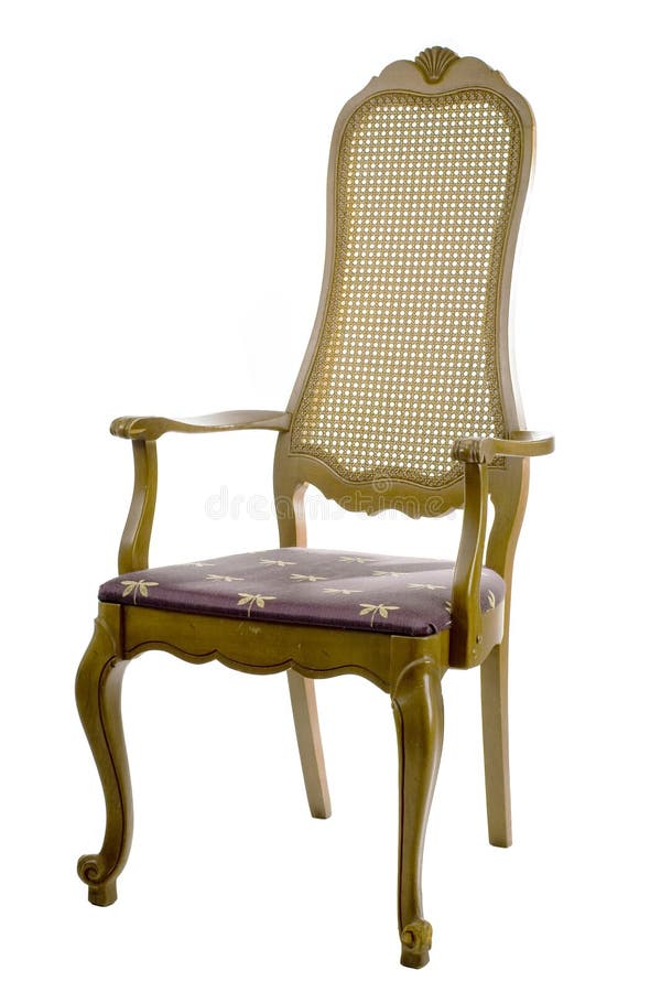 Antique Windsor Chair Side View Isolated Stock Image - Image of antique ...